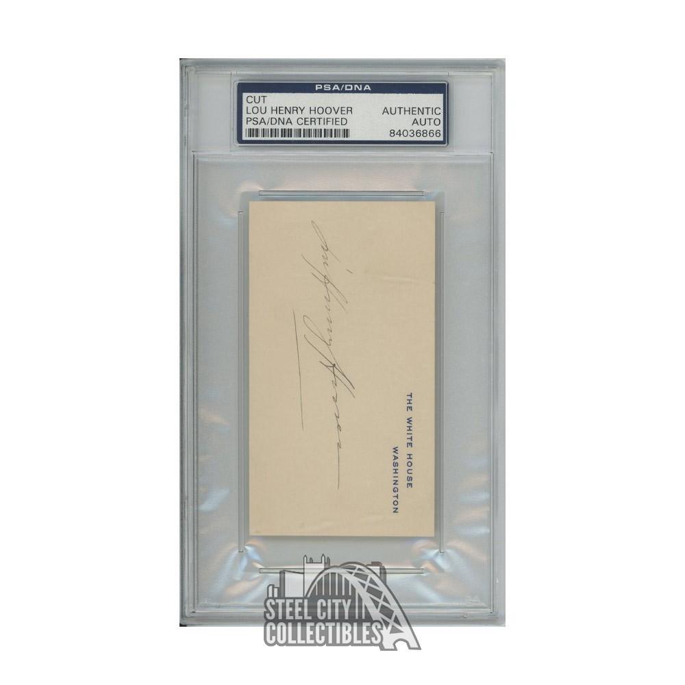 Lou Henry Hoover Autographed Cut Signature - PSA/DNA | Steel City ...