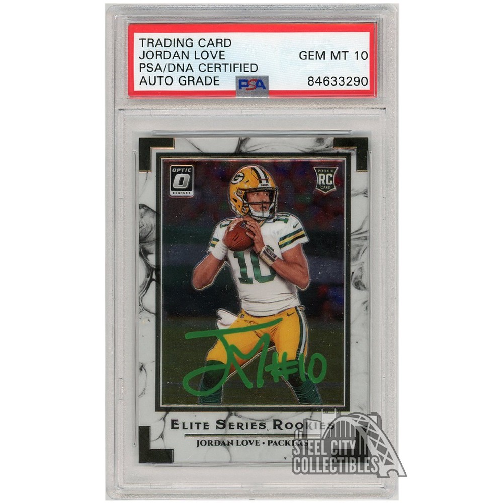 Jordan Love 2020 Panini Donruss Optic Elite Series Autograph RC Card # ...