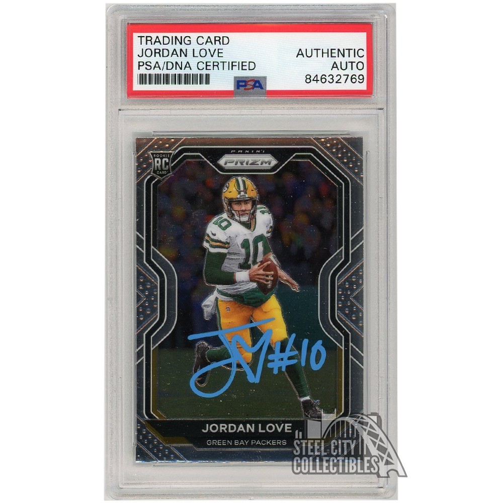 Jordan Love 2020 Panini Prizm Autograph RC Card #363 PSA/DNA (Light ...