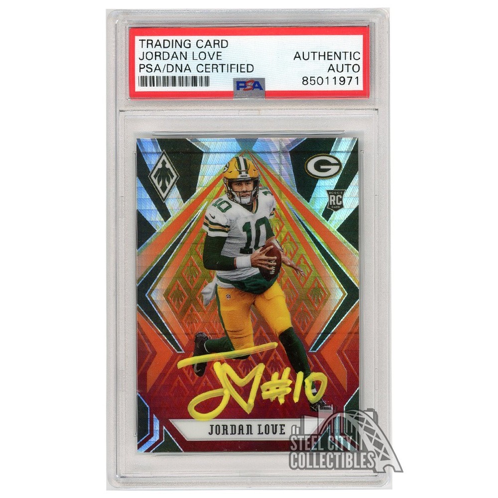 Jordan Love 2020 Panini Phoenix Fireburst Autograph RC Card #104 PSA ...