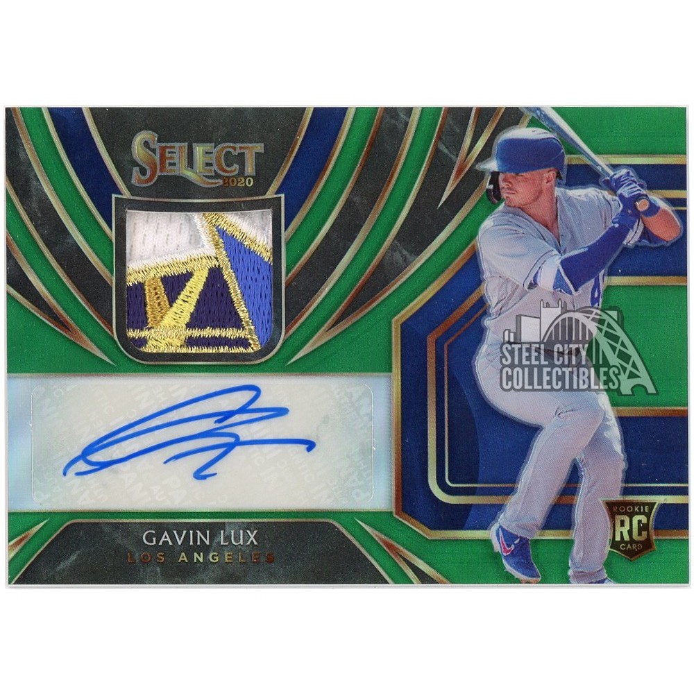 Gavin Lux 2020 Panini Select Green Rookie Logo Patch Autograph Card # ...