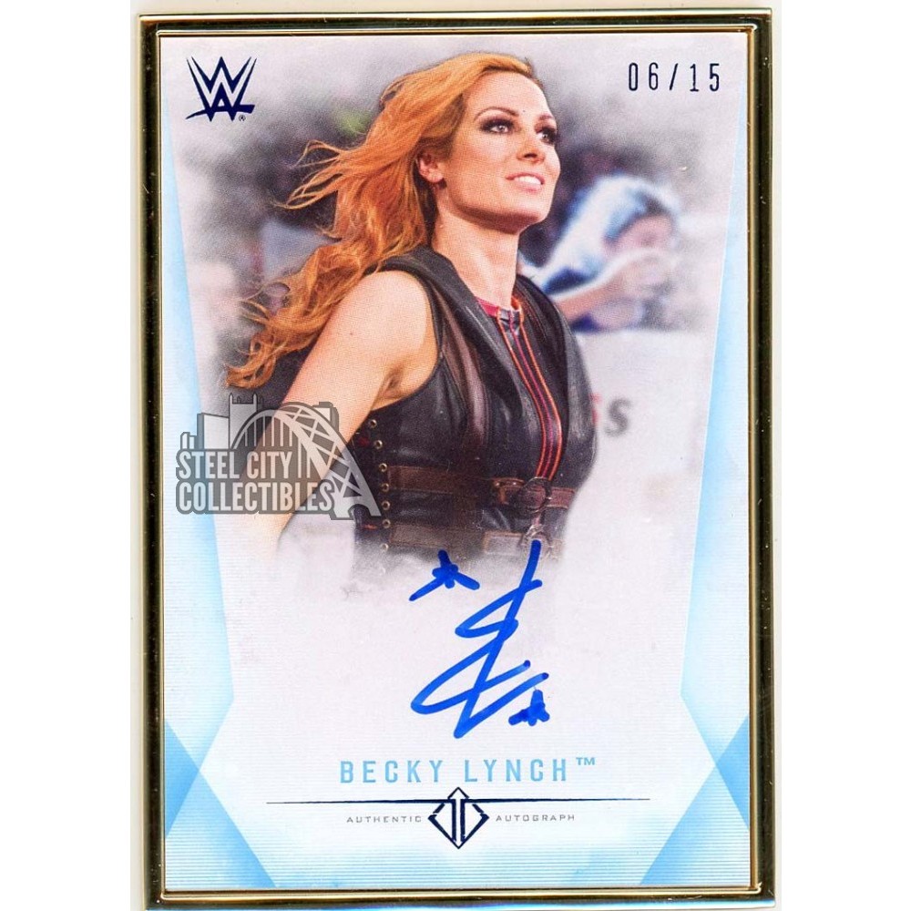 Becky Lynch 2019 Topps Transcendent WWE Blue Autograph Card #A-BE 6/15 ...