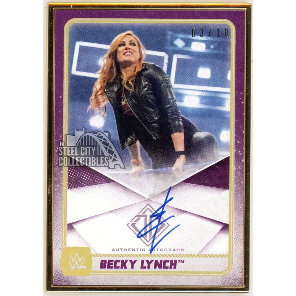Becky Lynch 2020 Topps Transcendent WWE Purple Autograph Card #A-BL 3/ ...