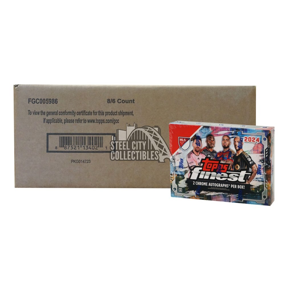 2024 Topps MLS Finest Soccer Hobby 8-Box Case | Steel City Collectibles