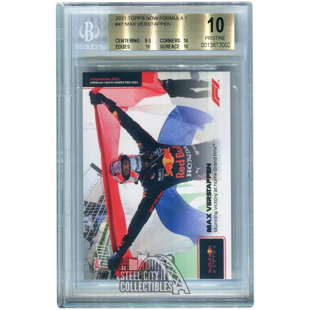 Max Verstappen 2021 Topps Now Formula 1 F1 Racing Card #047 BGS 10 ...