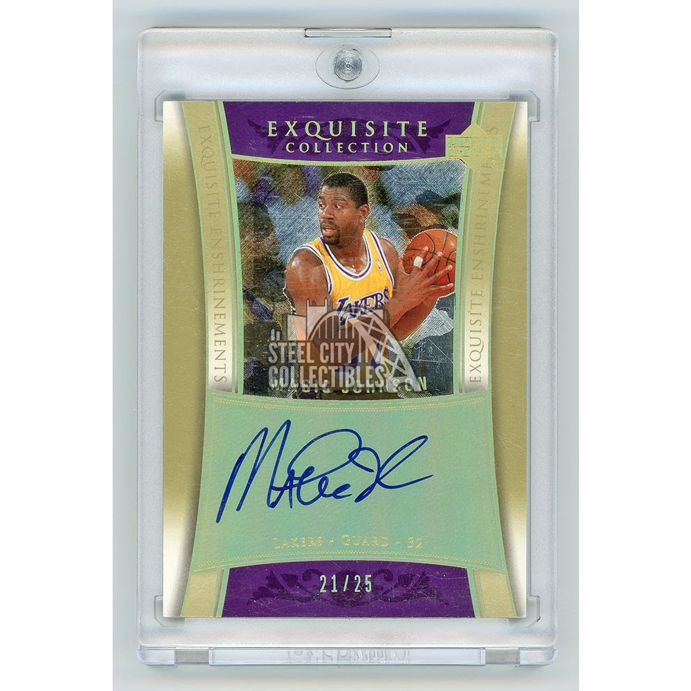 Magic Johnson 2004-05 Exquisite Basketball Enshrinements Autograph 21/ ...