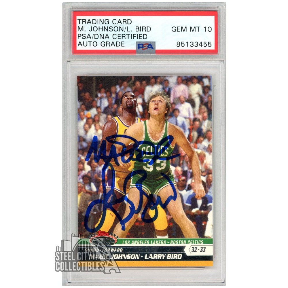 Larry Bird/Magic Johnson 2007-08 Topps Stadium Club Autograph Card #PP3 PSA/DNA 10 | Steel City ...
