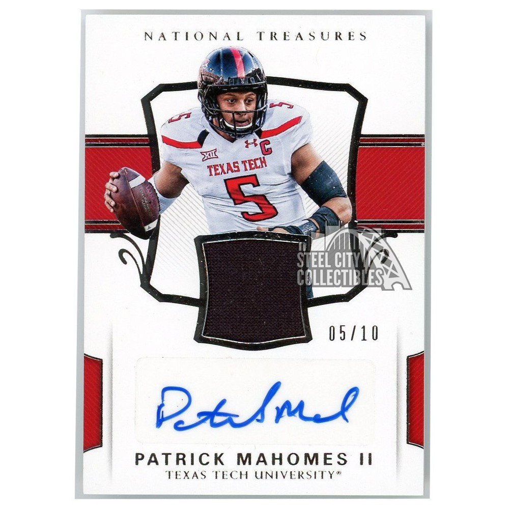 Patrick Mahomes 2018 Panini National Treasures Collegiate Autograph ...