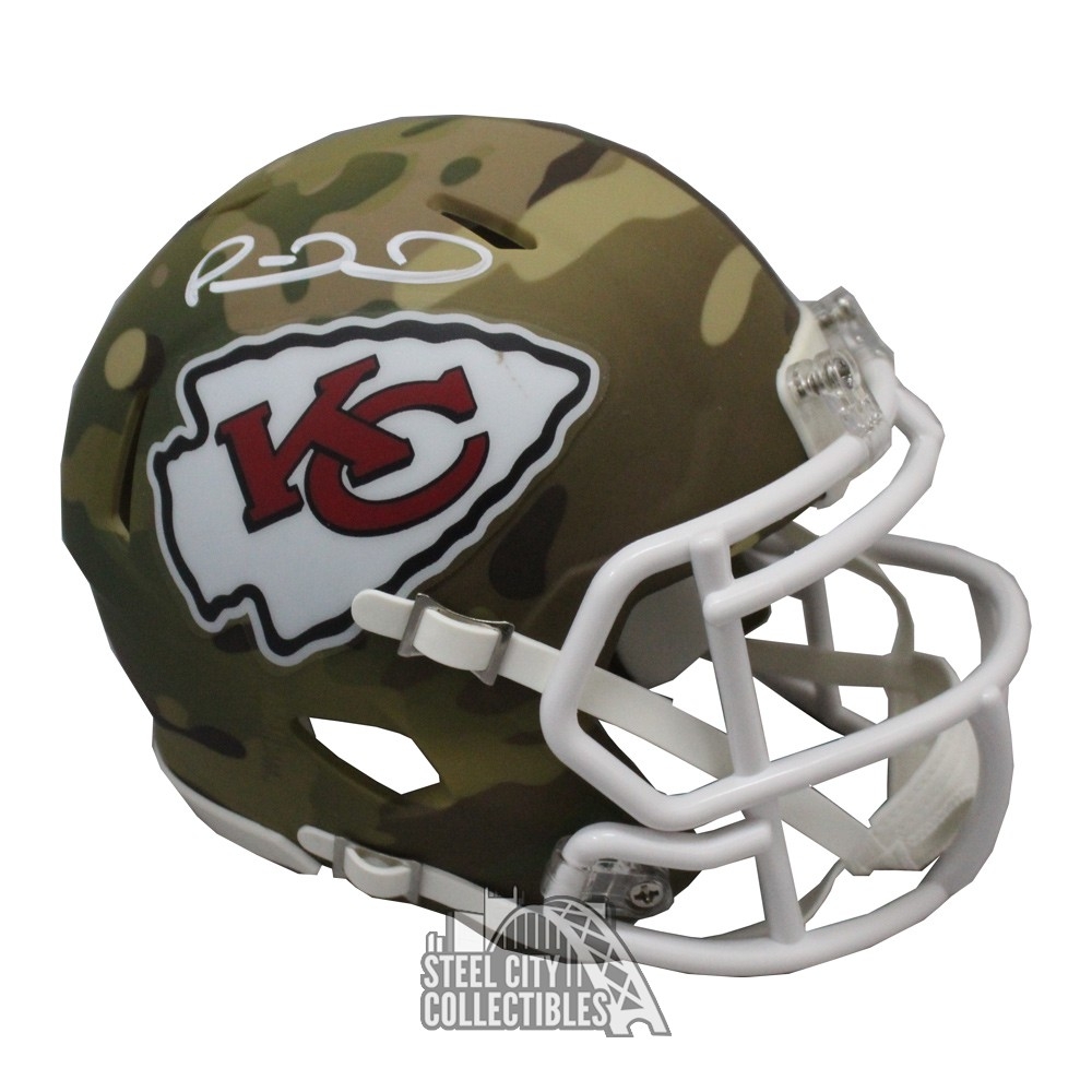 Patrick Mahomes Autographed Kansas City Camo Mini Football Helmet - BAS ...