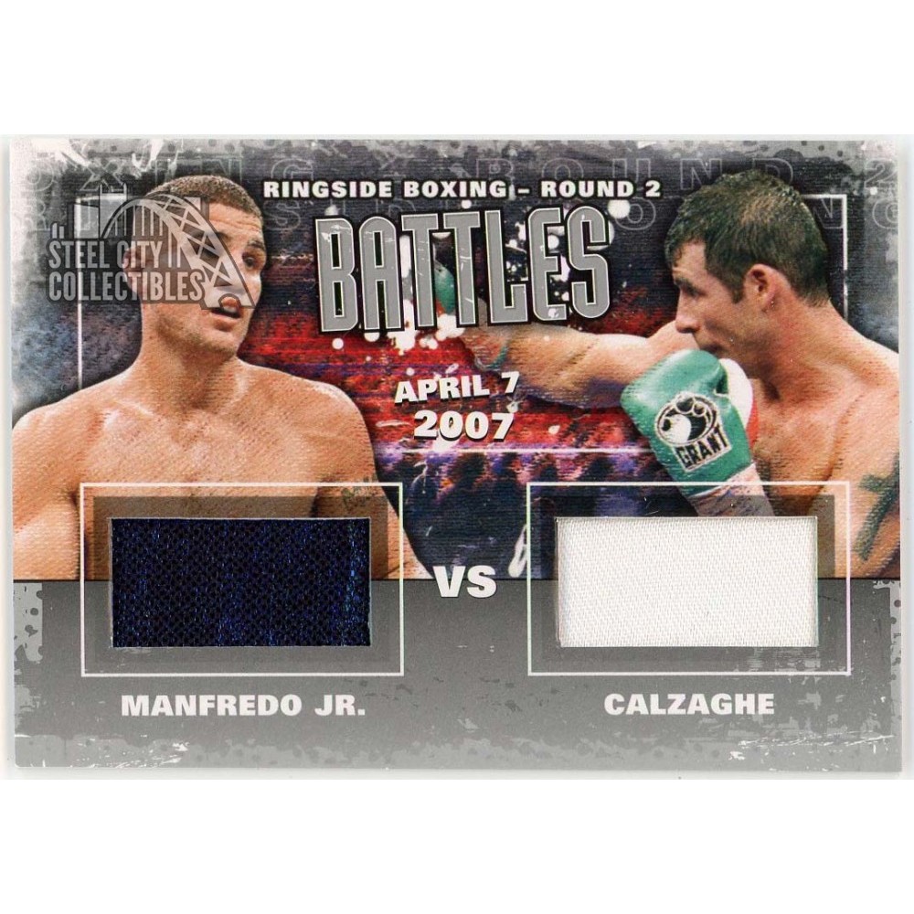 Peter Manfredo Jr Joe Calzaghe 2011 ITG Ringside Boxing Battles Silver ...