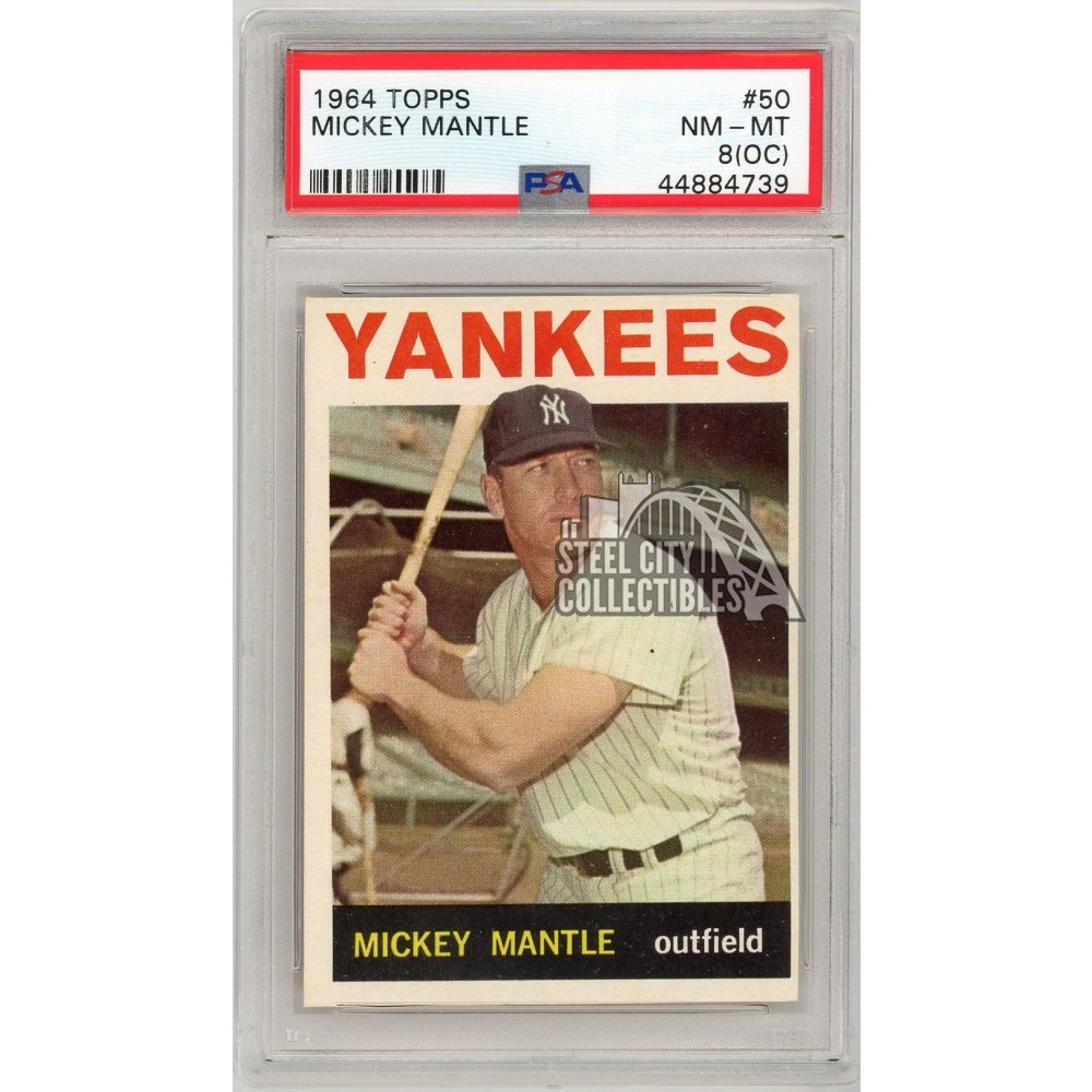 Mickey Mantle 1964 Topps Baseball Card #50 PSA 8 (OC) | Steel City ...
