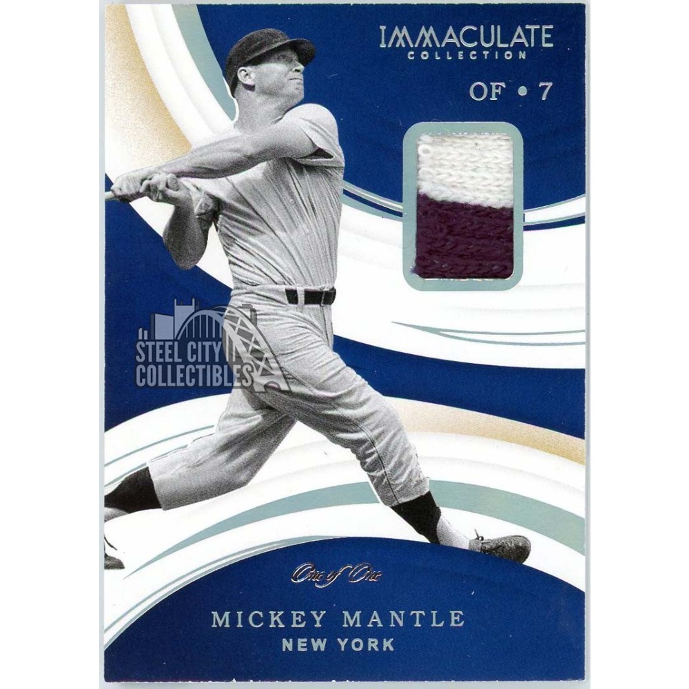 Mickey Mantle 2020 Panini Immaculate Patch Relic Card #7 1/1 | Steel ...