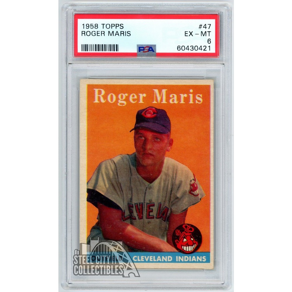 Roger Maris 1958 Topps Rookie Card #47 PSA 6 EX-MT | Steel City ...