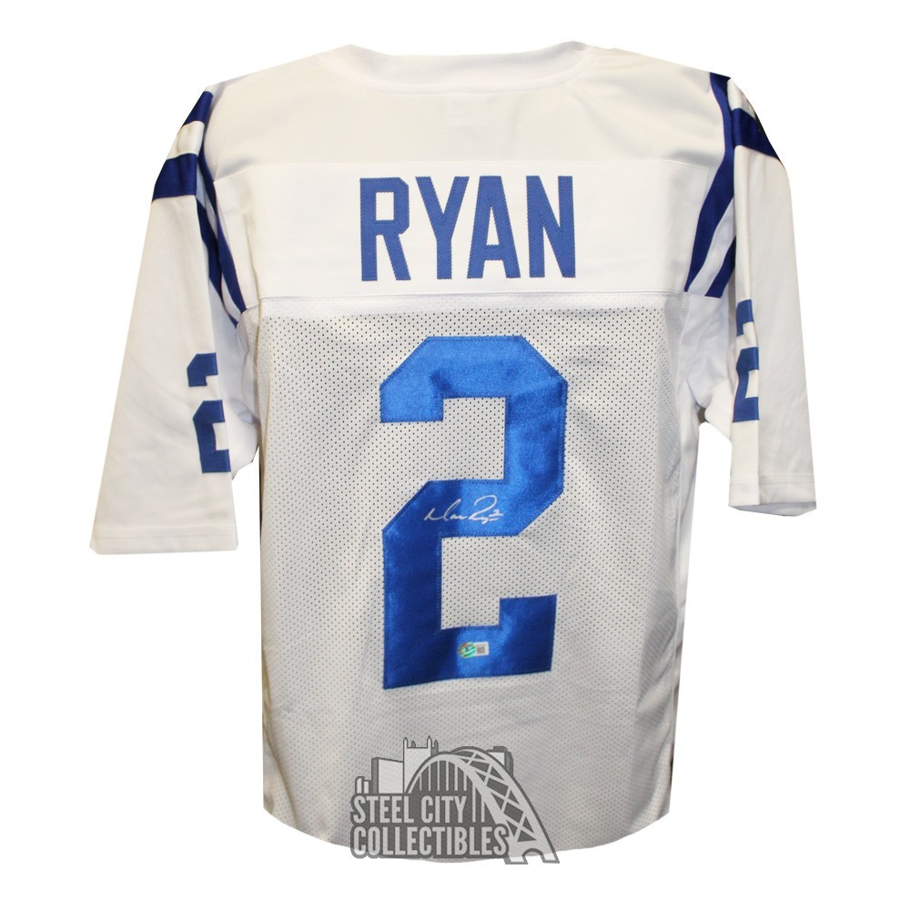 Matt Ryan Autographed Indianapolis Custom White Football Jersey - BAS ...