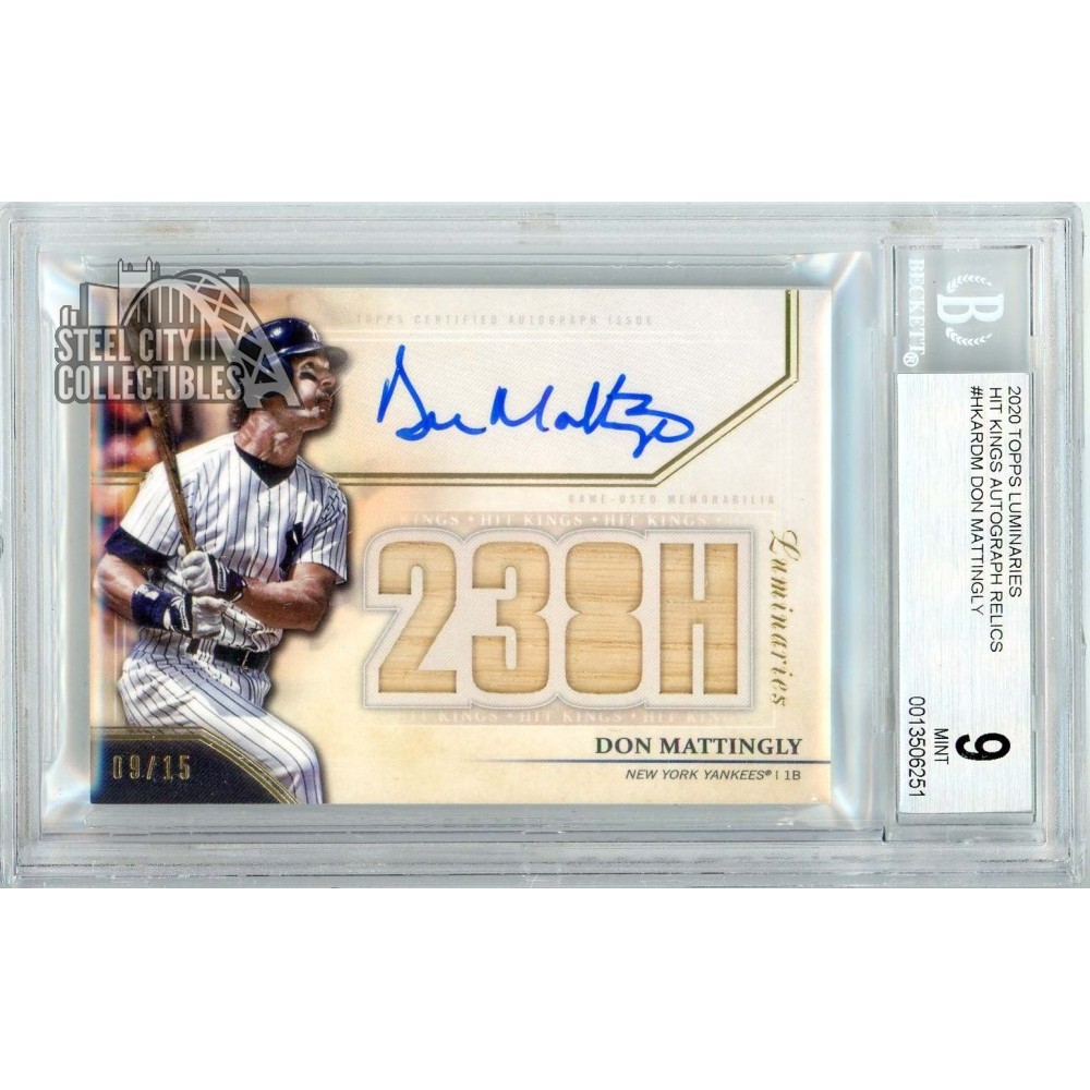 Don Mattingly 2020 Topps Luminaries Hit Kings Bat Autograph Card #HKAR ...