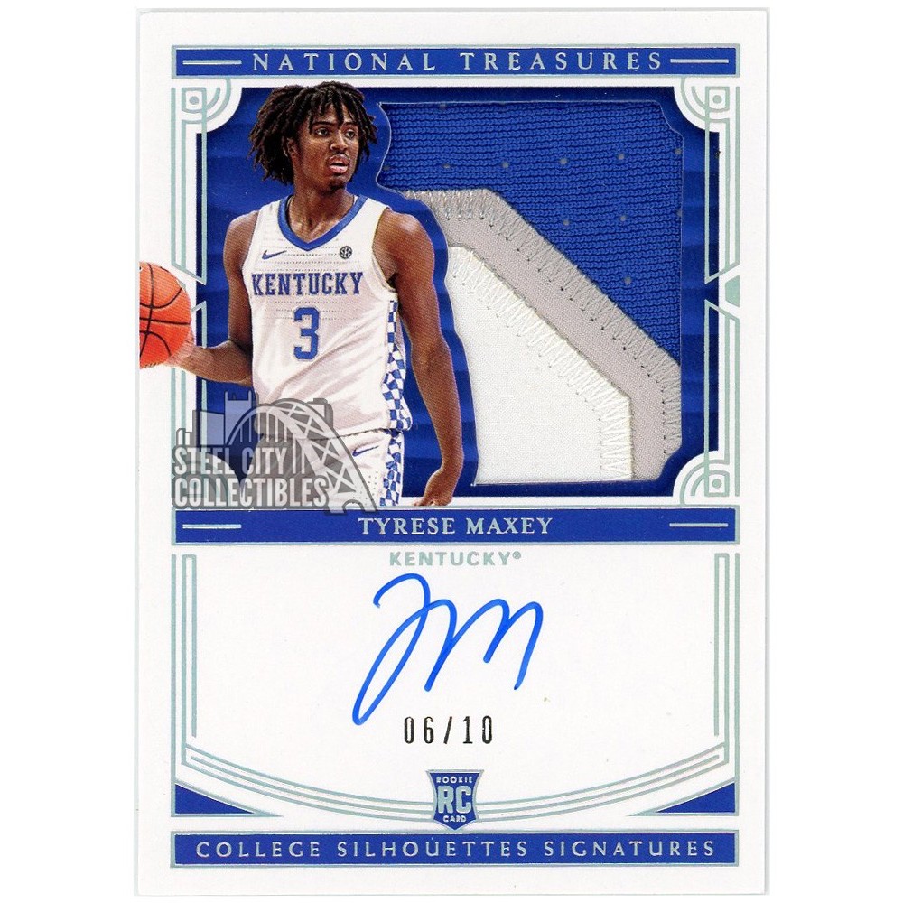 Tyrese Maxey 2020-21 Panini National Treasures Collegiate Silhouette ...
