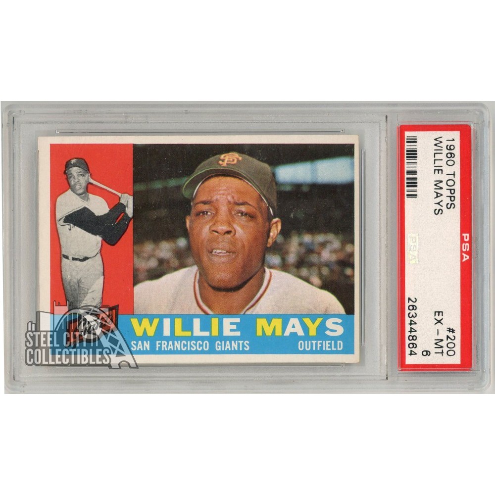 Willie Mays 1960 Topps Card #200 PSA 6 EX-MT (864) | Steel City ...