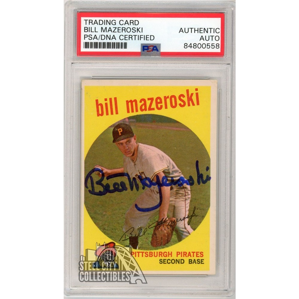 Bill Mazeroski 1959 Topps Baseball Autograph Card #415 PSA/DNA | Steel ...