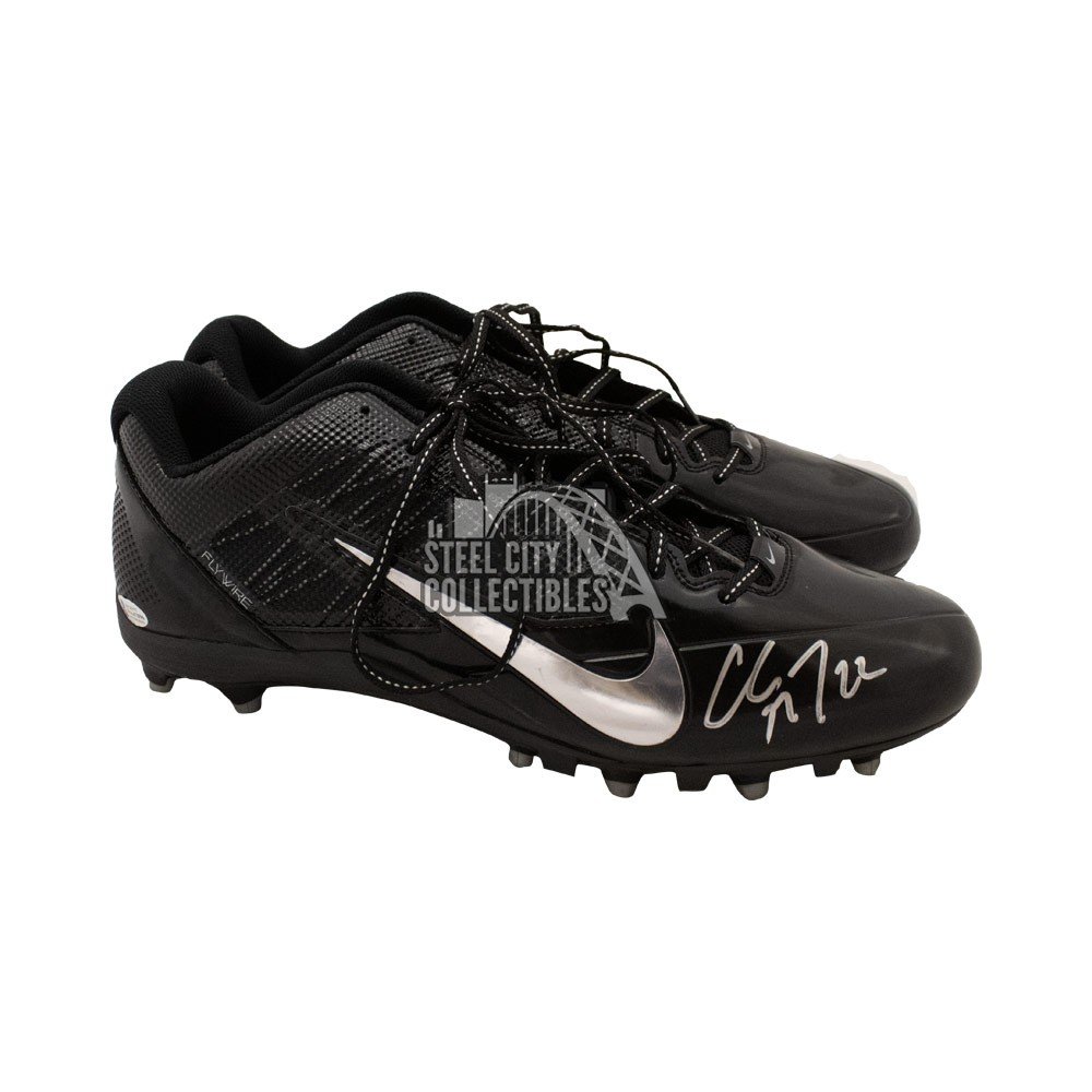 Christian McCaffrey Autographed Nike Football Cleats - BAS COA (Black ...