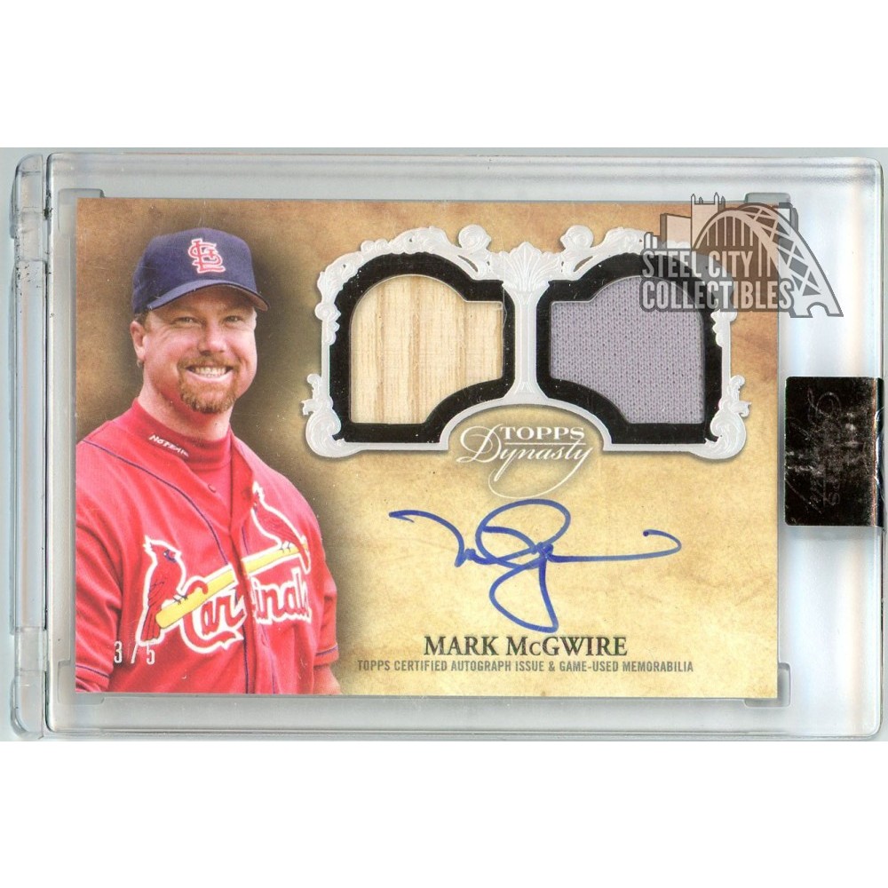 Mark McGwire 2021 Topps Dynasty Dual Relic Autograph Card #ADR-MM2 3/5 ...