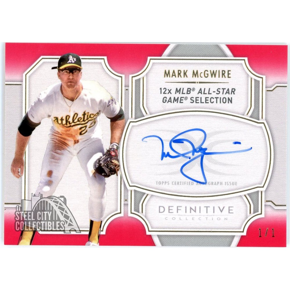 Mark McGwire 2020 Topps Definitive Red Legendary Autograph Card #LAC ...