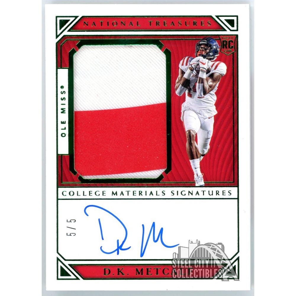 DK Metcalf 2019 Panini NT Collegiate Green Rookie Patch Autograph Card ...