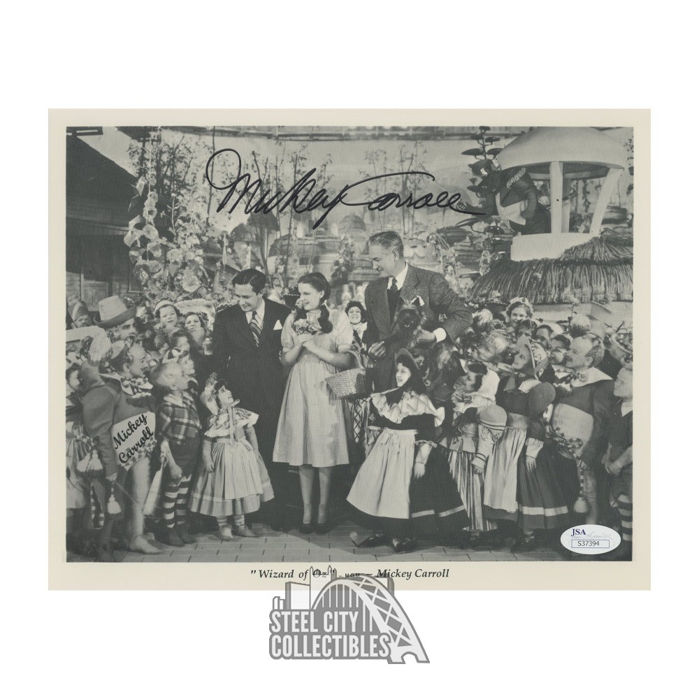 Mickey Carroll Autographed Wizard of Oz Munchkin 8x10 Photo - JSA ...