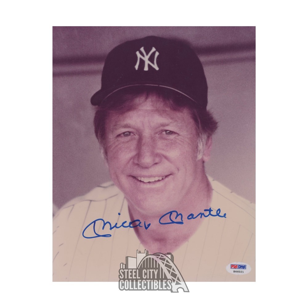 Mickey Mantle Autographed New York Yankees 8x10 Baseball Photo - PSA ...