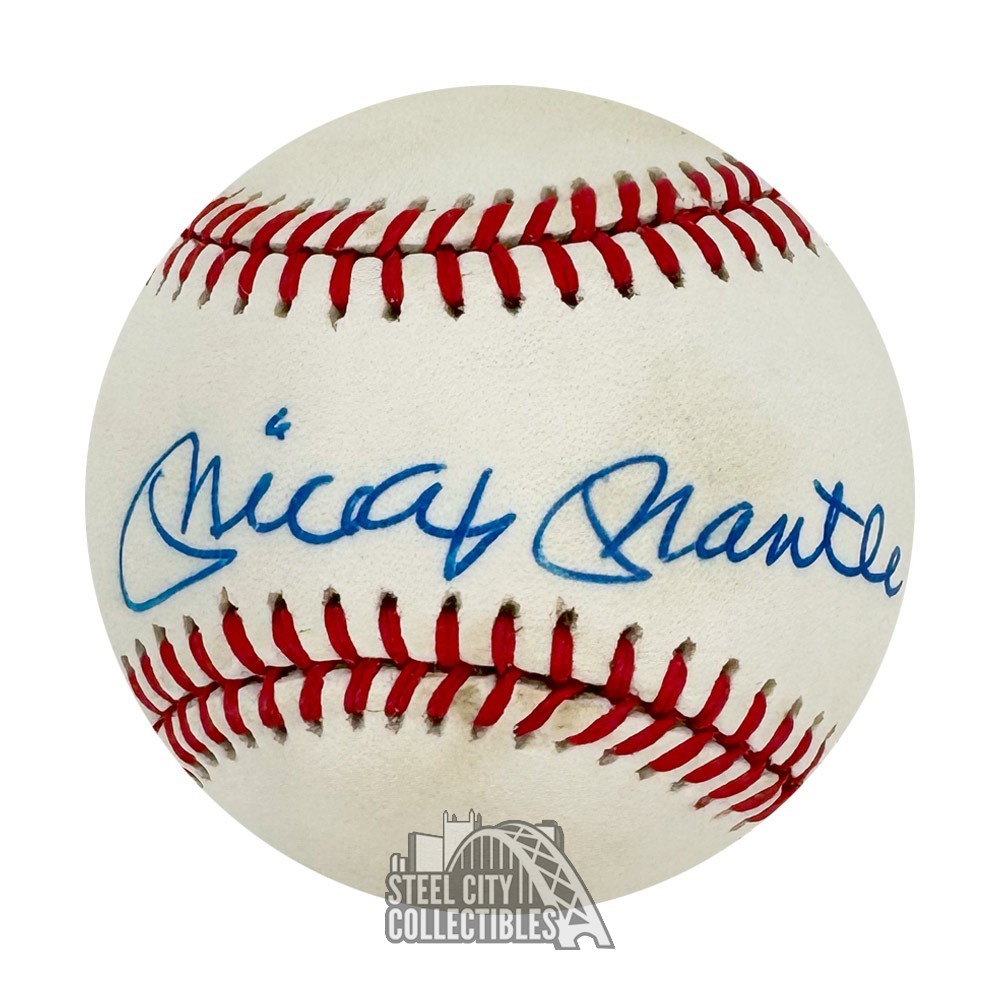 Mickey Mantle Autographed Official American League Baseball - JSA LOA ...