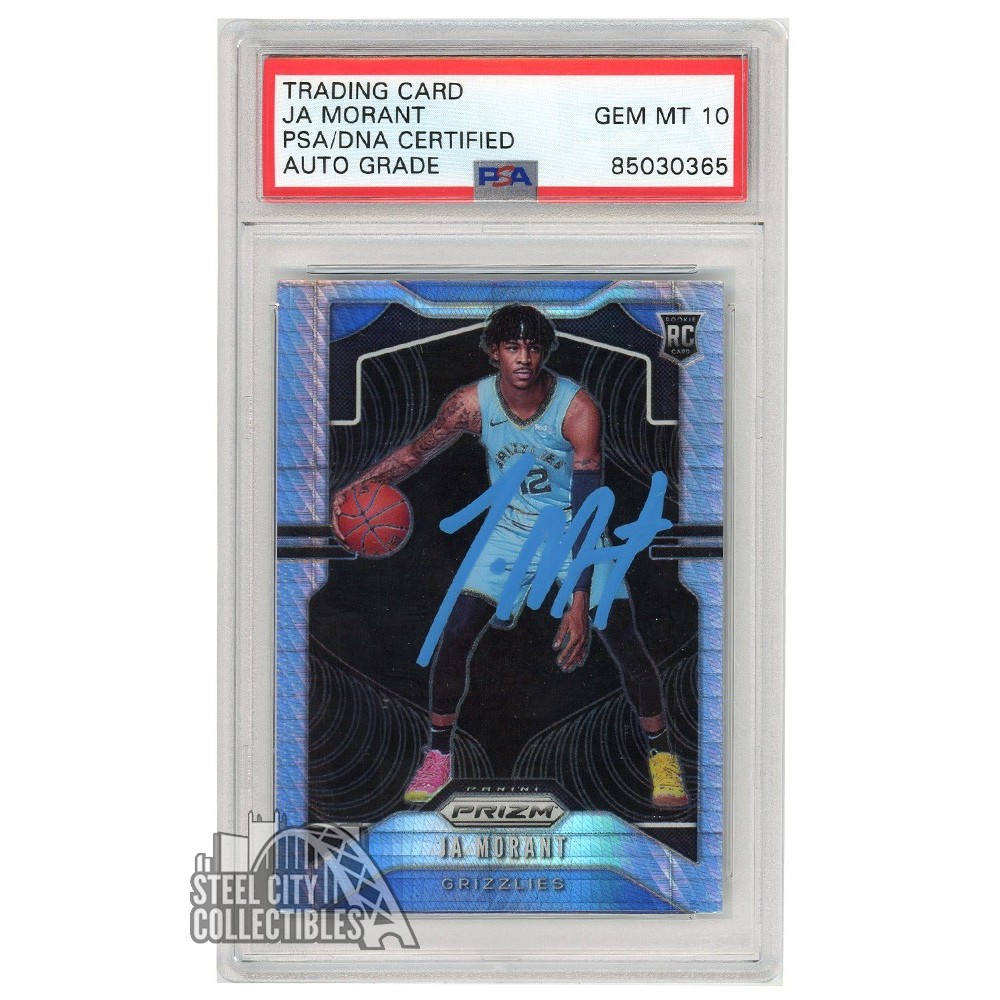 Ja Morant 2019-20 Panini Prizm Hyper Autograph Rookie Card #249 PSA/DNA ...