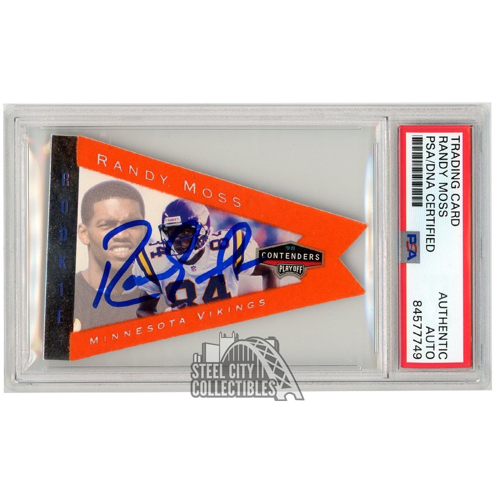 Randy Moss 1998 Playoff Contenders Orange Autograph Rookie Card RC #55 ...