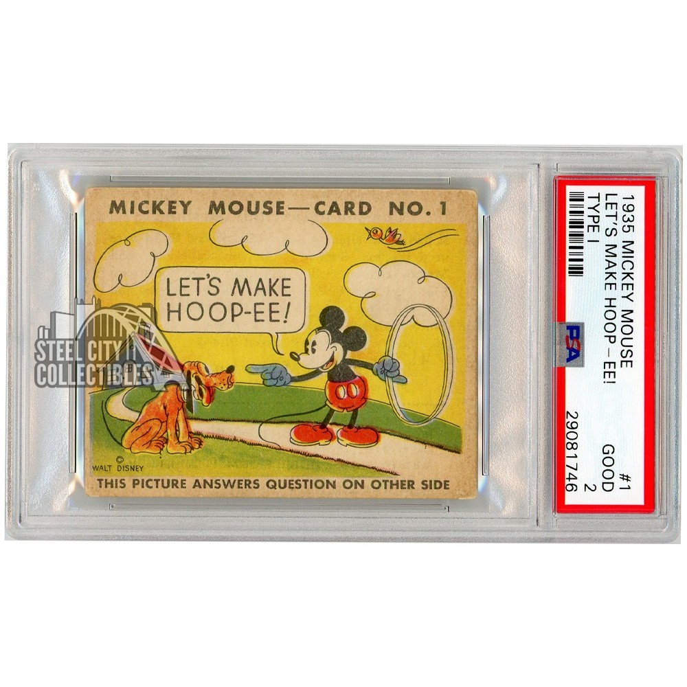 Mickey Mouse 1935 Walt Disney Type 1 Let's Make Hoop-ee! Bubble Gum ...