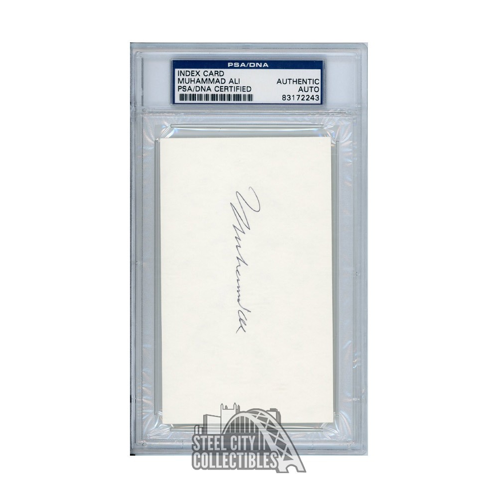 Muhammad Ali Autographed Index Card - PSA/DNA | Steel City Collectibles