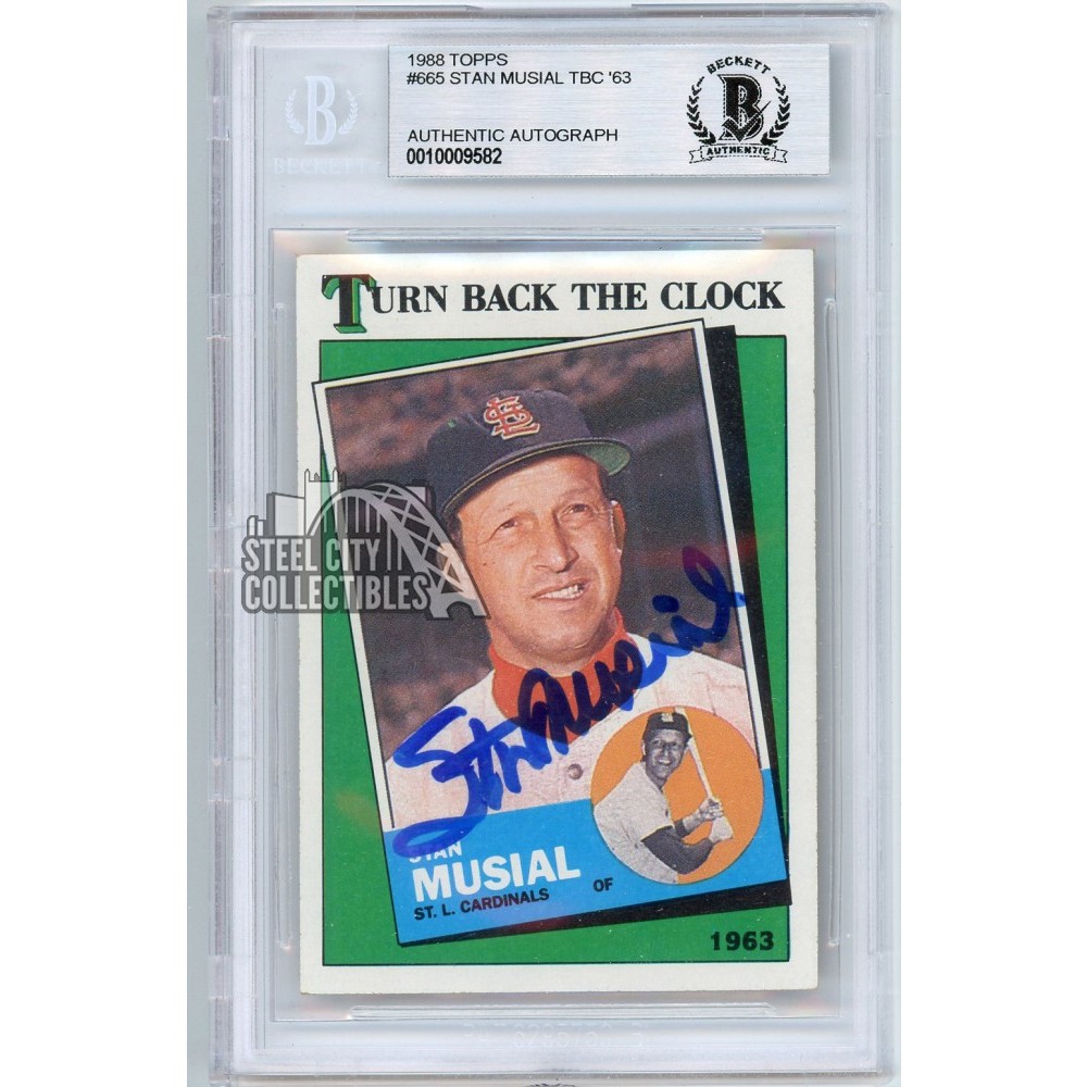 Stan Musial 1988 Topps Baseball Turn Back the Clock Autograph Card #665 ...