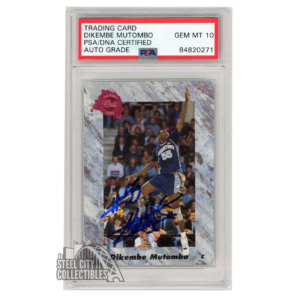 Dikembe Mutombo 1991-92 Classic Draft Picks Autograph RC Card #151 PSA ...