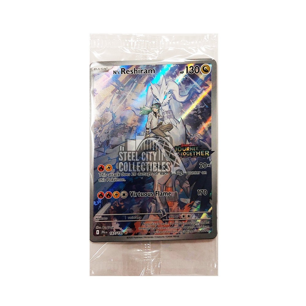 Pokemon Scarlet & Violet Journey Together N's Reshiram Box Topper Promo ...