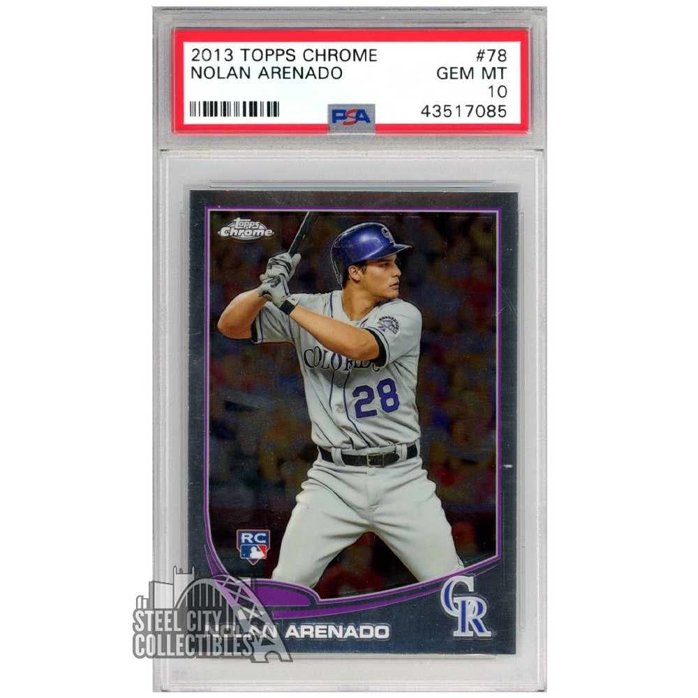Nolan Arenado 2013 Topps Chrome Rookie Card #78 PSA 10 GEM MINT | Steel ...