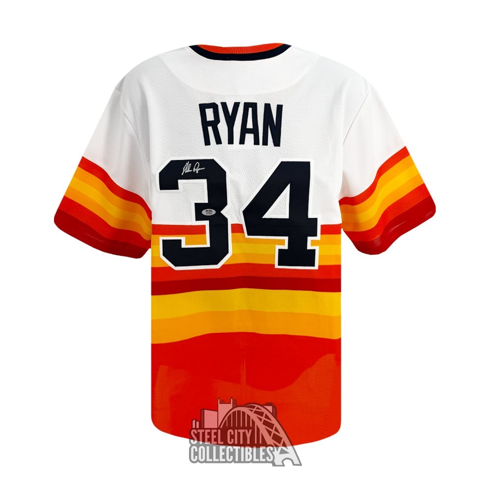 Nolan Ryan Autographed Houston Astros Nike Baseball Jersey - PSA/DNA (3 ...