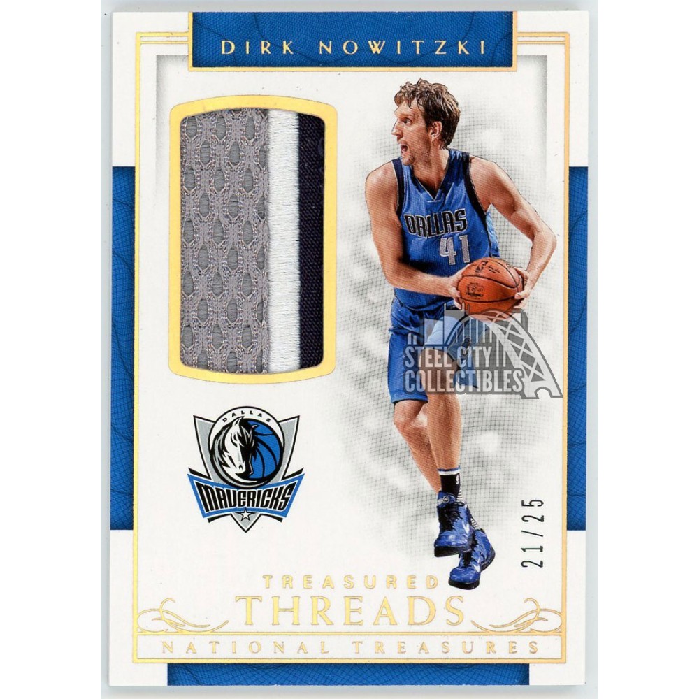 Dirk Nowitzki 2016-17 Panini National Treasures Treasured Threads Patch ...