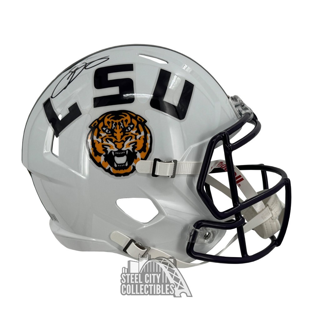 Odell Beckham Jr Autographed LSU White Speed Replica Full Size Football ...
