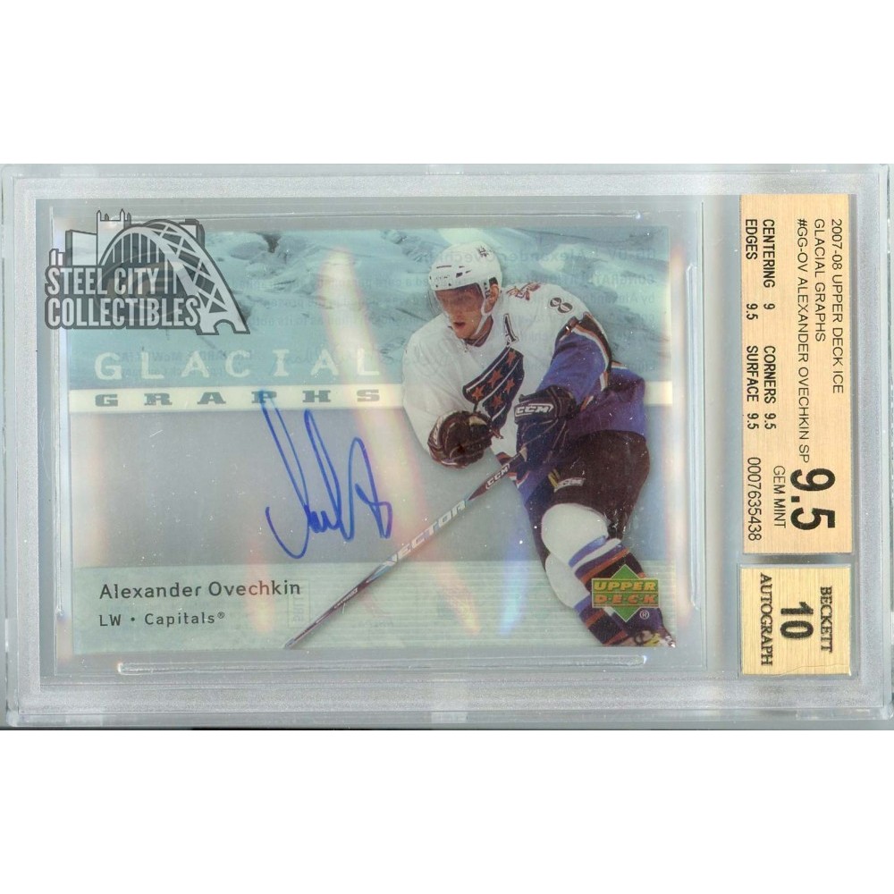 Alex Ovechkin 2007-08 Upper Deck Ice Glacial Graphs Autograph Card #GG ...