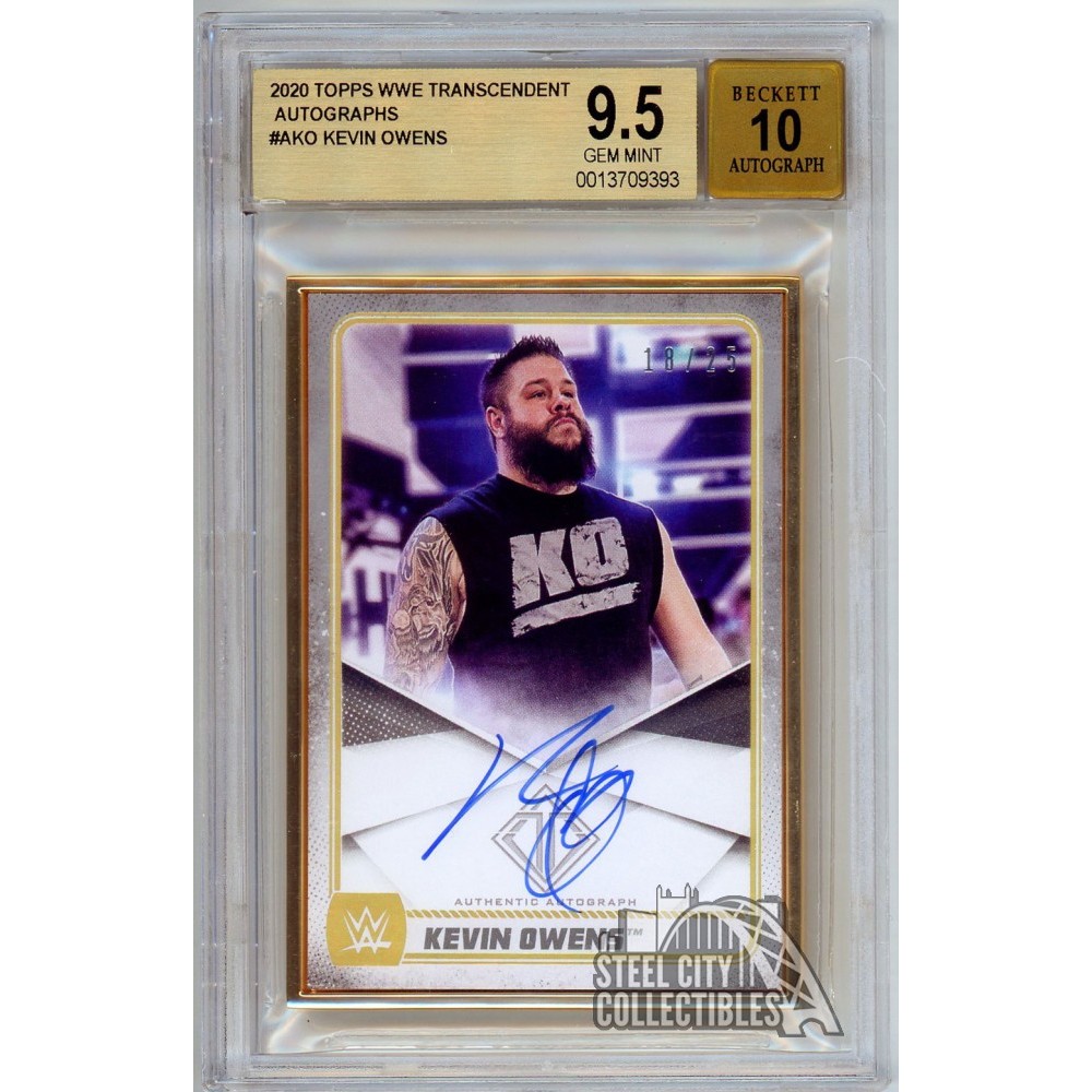 Kevin Owens 2020 Topps Transcendent WWE Autograph Card #A-KO 18/25 BGS ...