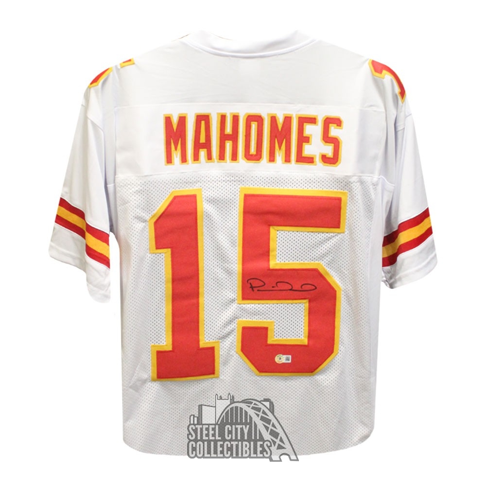 Patrick Mahomes Autographed Kansas City Custom White Football Jersey ...