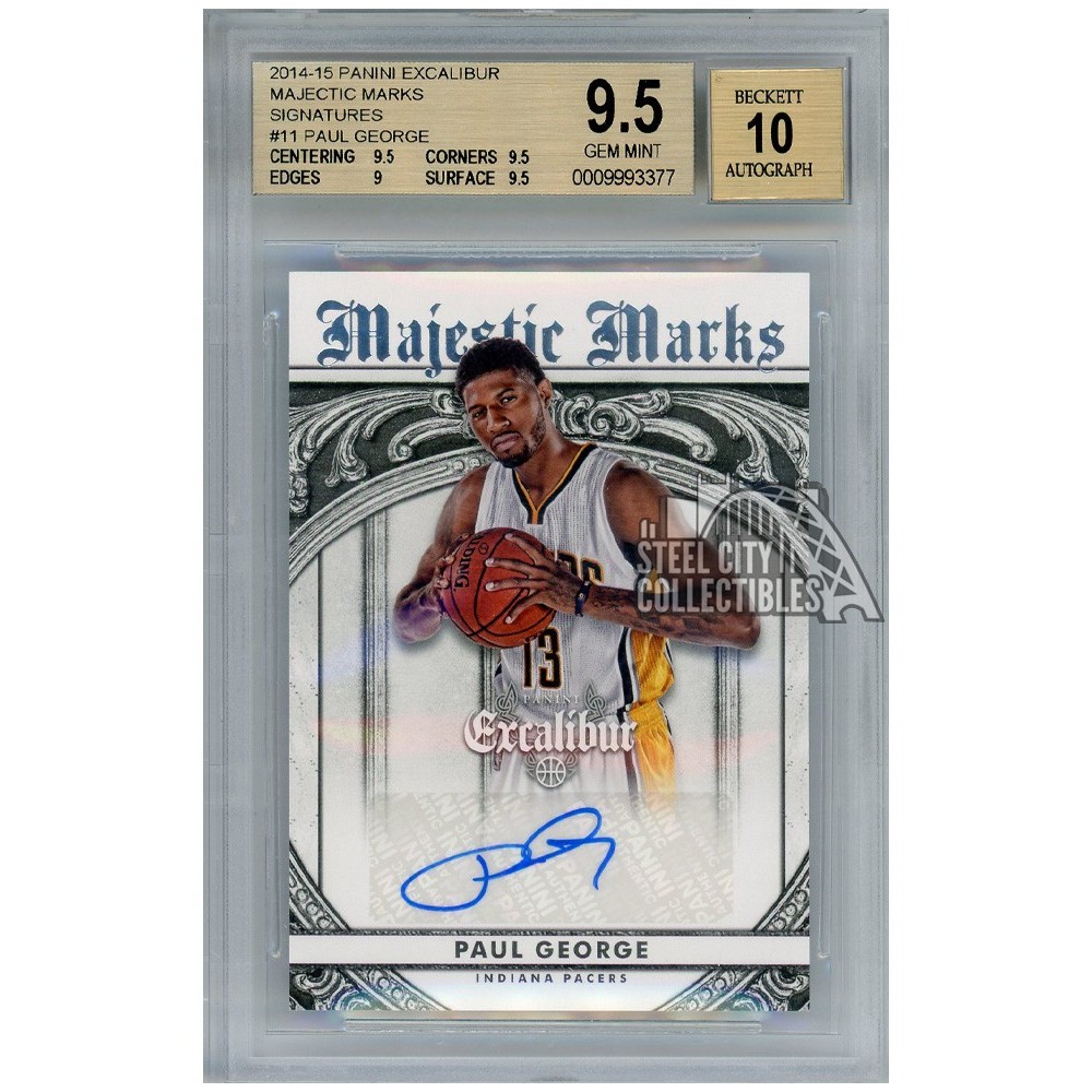 Paul George 2014-15 Panini Excalibur Majestic Marks Autograph Card #11 ...
