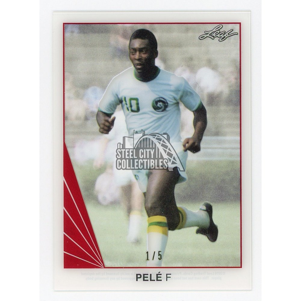Pele 2016 Leaf Clear Red Card 1/5 | Steel City Collectibles