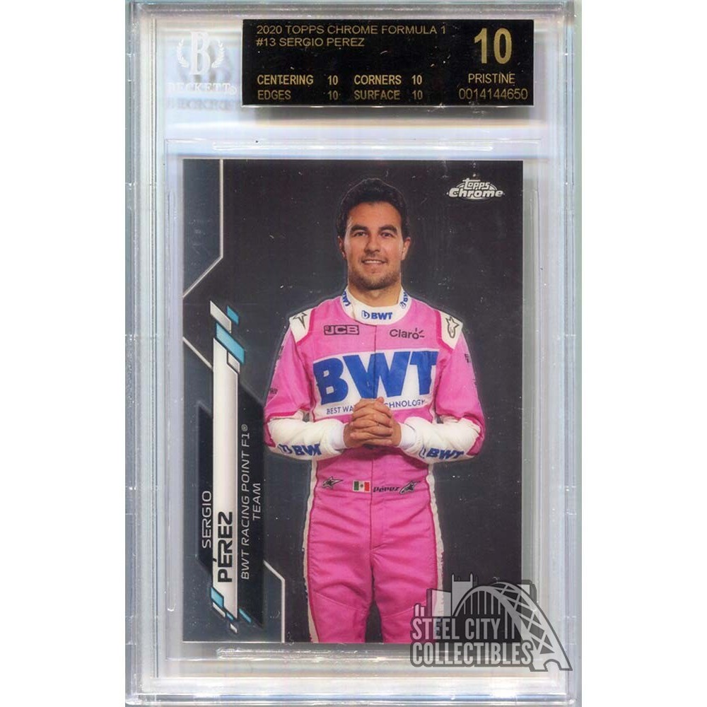 Sergio Perez 2020 Topps Chrome Formula 1 F1 Card #13 BGS 10 Pristine ...