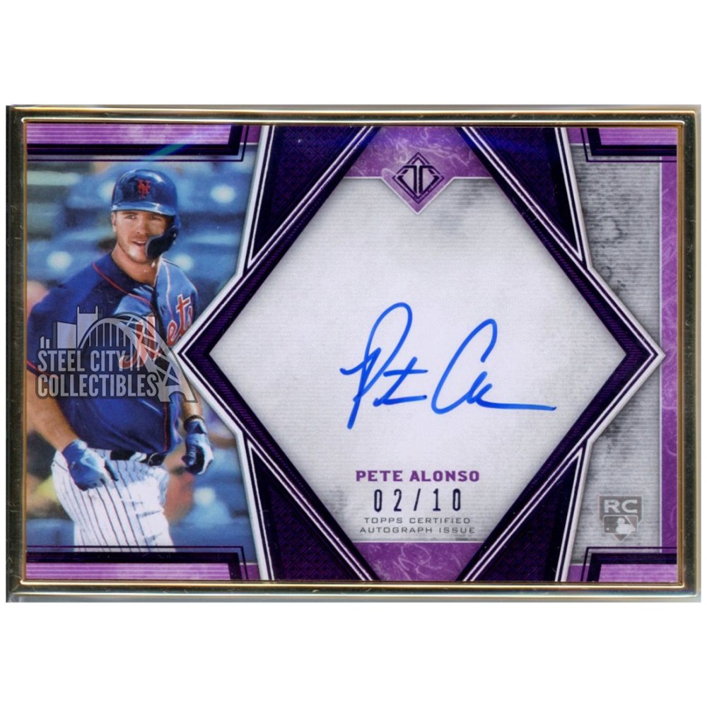Pete Alonso 2019 Topps Transcendent Purple Autograph Rookie Card #TCVA ...