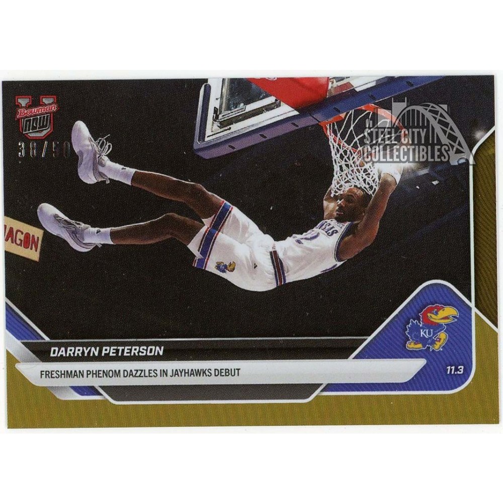 Darryn Peterson 2025-26 Bowman U Now Gold Card #2 38/50 | Steel City ...