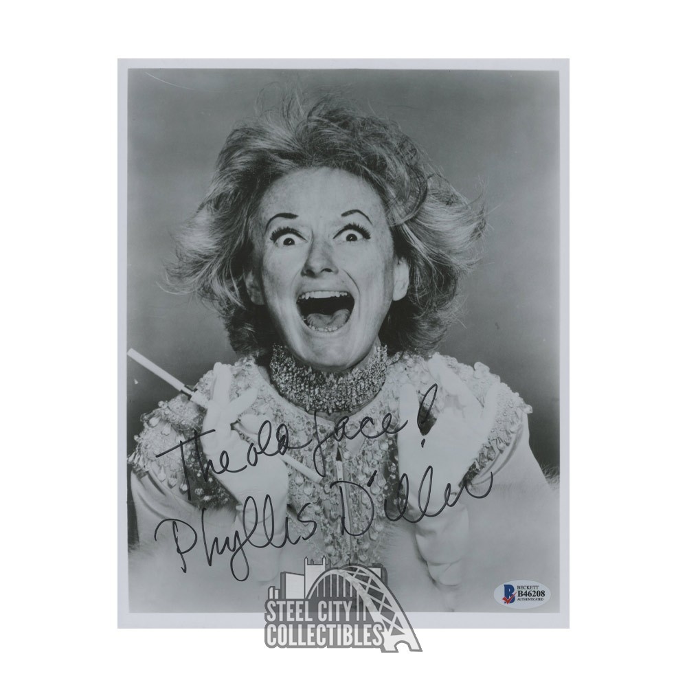 Phyllis Diller Autographed The Old Face 8x10 Photo - BAS | Steel City ...