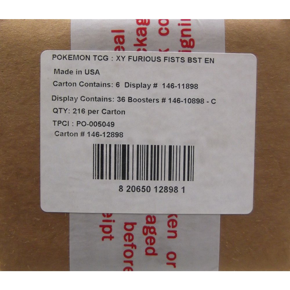 Pokemon XY Furious Fists Booster 6-Box Case | Steel City Collectibles